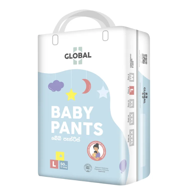 Global Baby Diaper Pants Large 50pcs - MomCave.lk